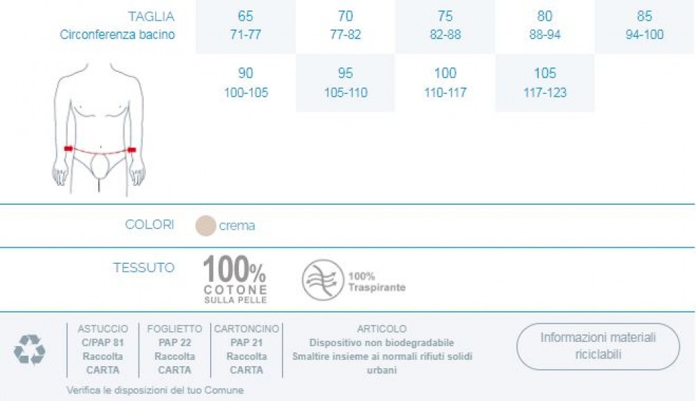 ShopMedica.it | PAVIS - art. 623 - CINTO ERNIARIO BASSO